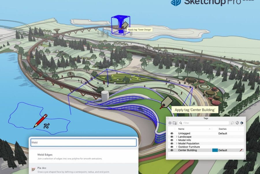 View một Model trong SketchUp | Lệnh Zoom, Orbit, Pan SketchUp